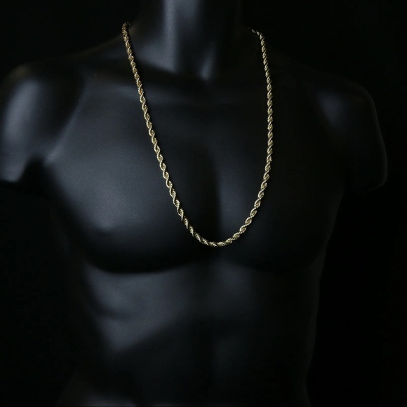 Accessories | Gold Chain 14k Stamped Rope Chain 3in 6mm Free Drip ...